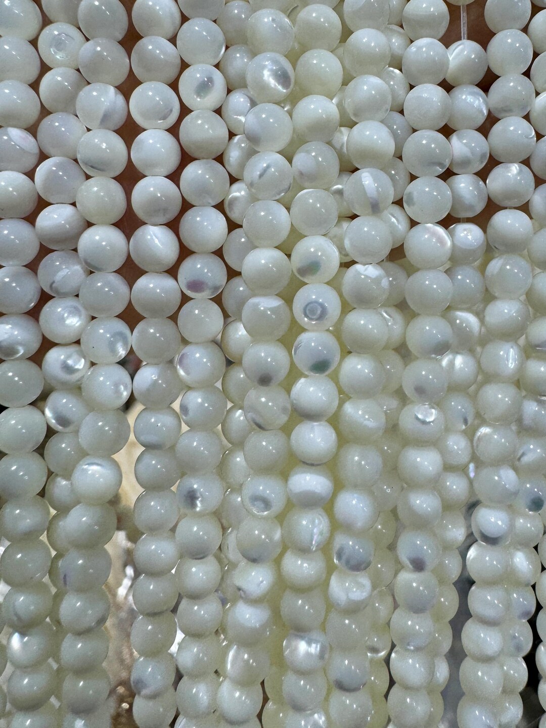 White Conch Shell Round Beads: Highlighted for Jewelry Making, 2-12mm ...