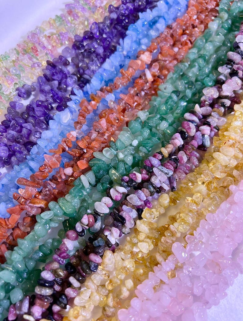 Natural Crystal Gemstone Irregular Shape Beads Healing Energy Loose ...