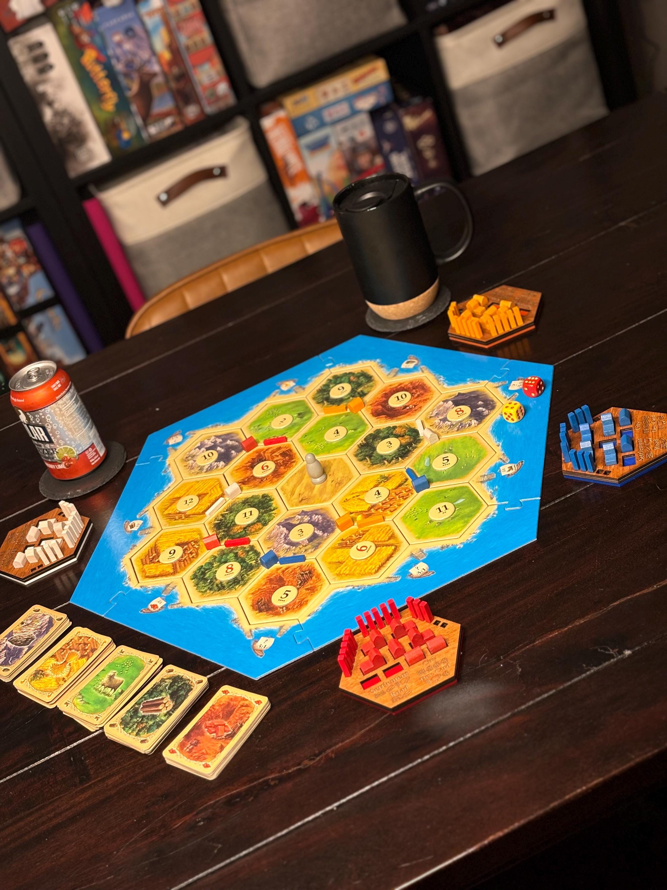 Catan Organizer Gift Settlers of Catan Piece Holder Acrylic and Wood ...