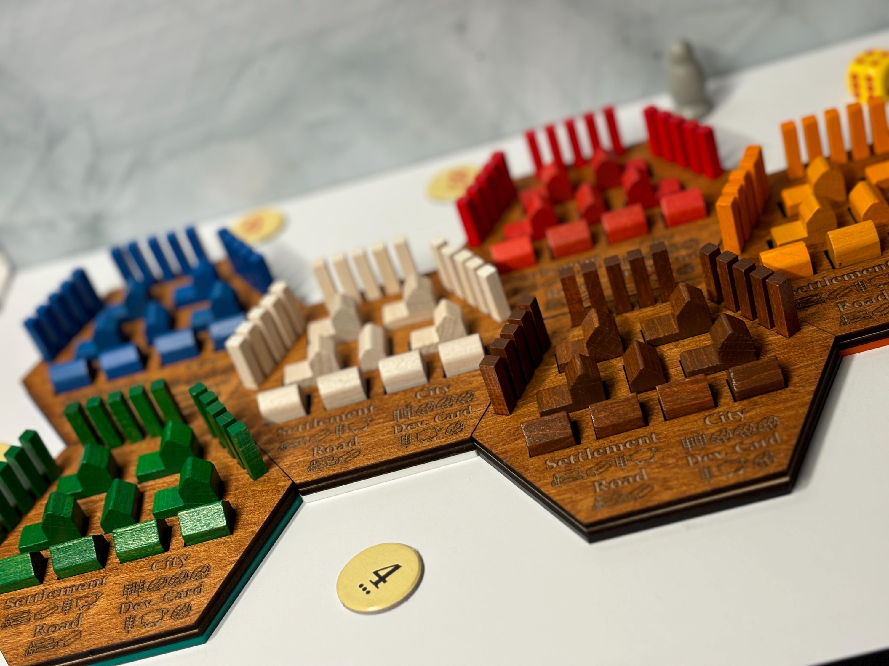 Catan Organizer Gift Settlers of Catan Piece Holder Acrylic and Wood ...