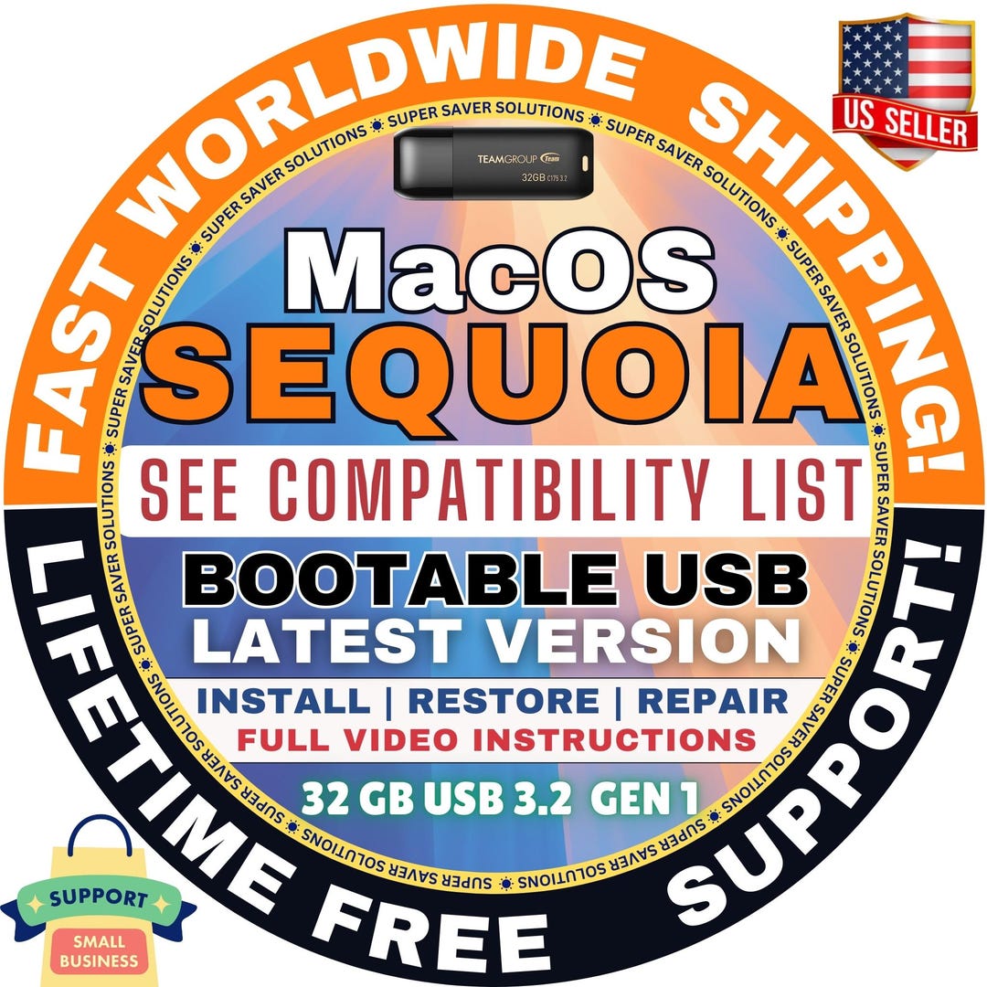 Easy Macos SEQUOIA Bootable USB Installer to Repair All COMPATIBLE ...