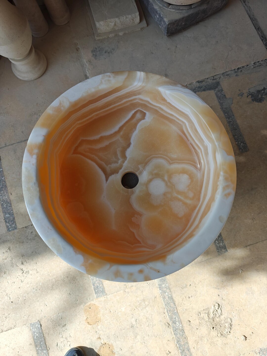 100% Natural Egyptian Alabaster Marble Sink (handmade) - Etsy