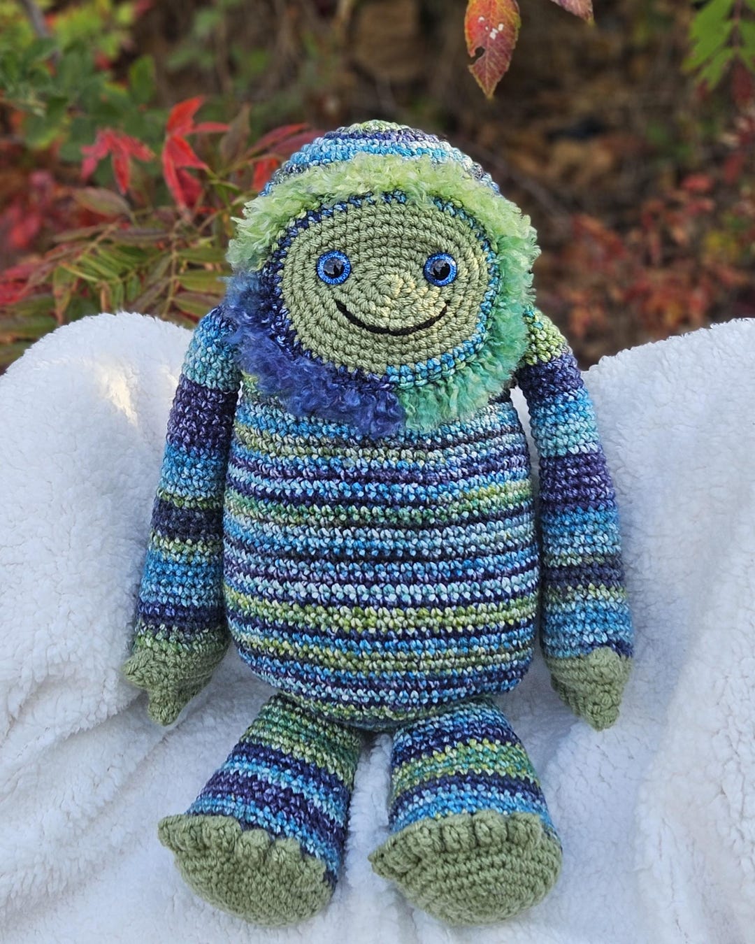 Handmade Crochet Yeti / Sasquatch/ Big Foot Stuffed Amigurumi Figure ...