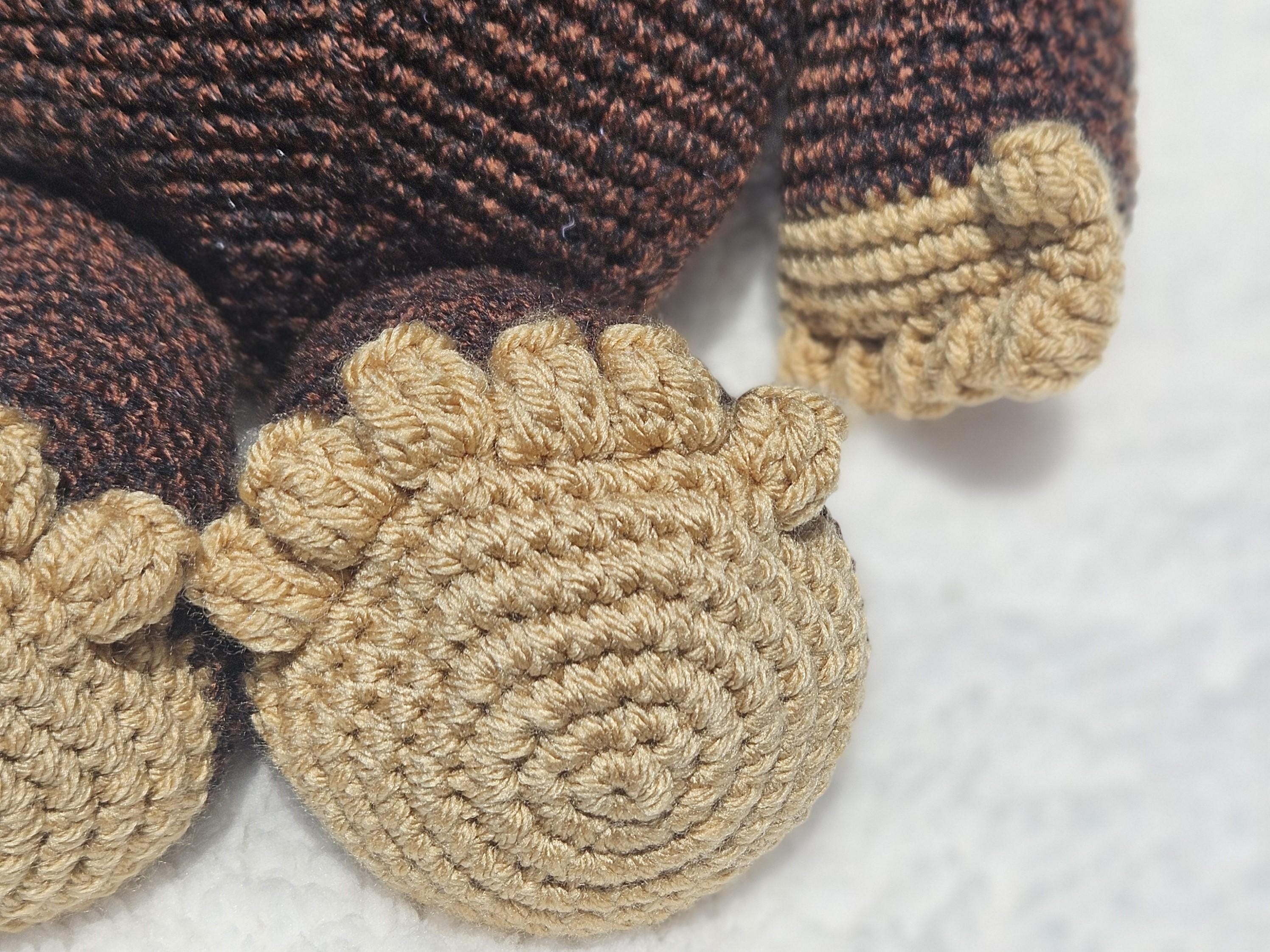 Handmade Crochet Yeti / Sasquatch/ Big Foot Stuffed Amigurumi Figure ...
