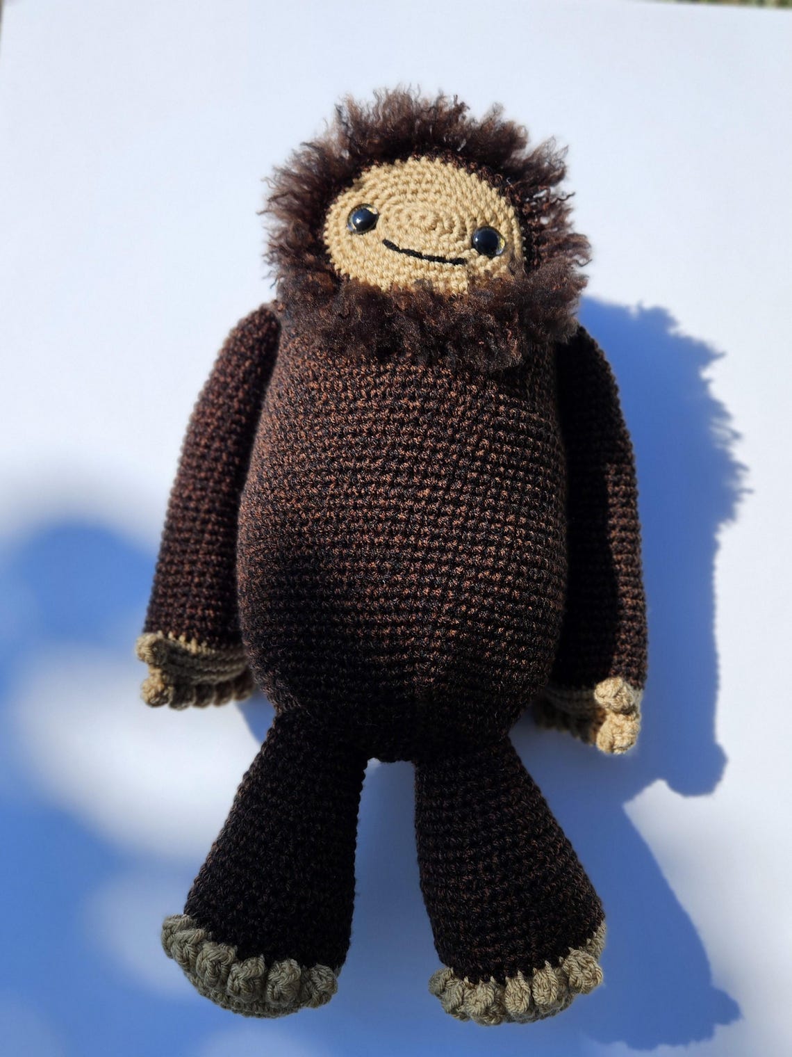 Handmade Crochet Yeti / Sasquatch/ Big Foot Stuffed Amigurumi Figure ...