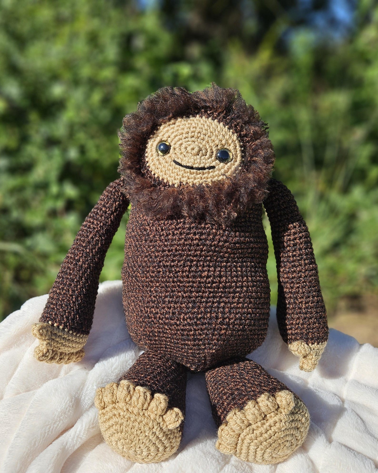 Handmade Crochet Yeti / Sasquatch/ Big Foot Stuffed Amigurumi Figure ...