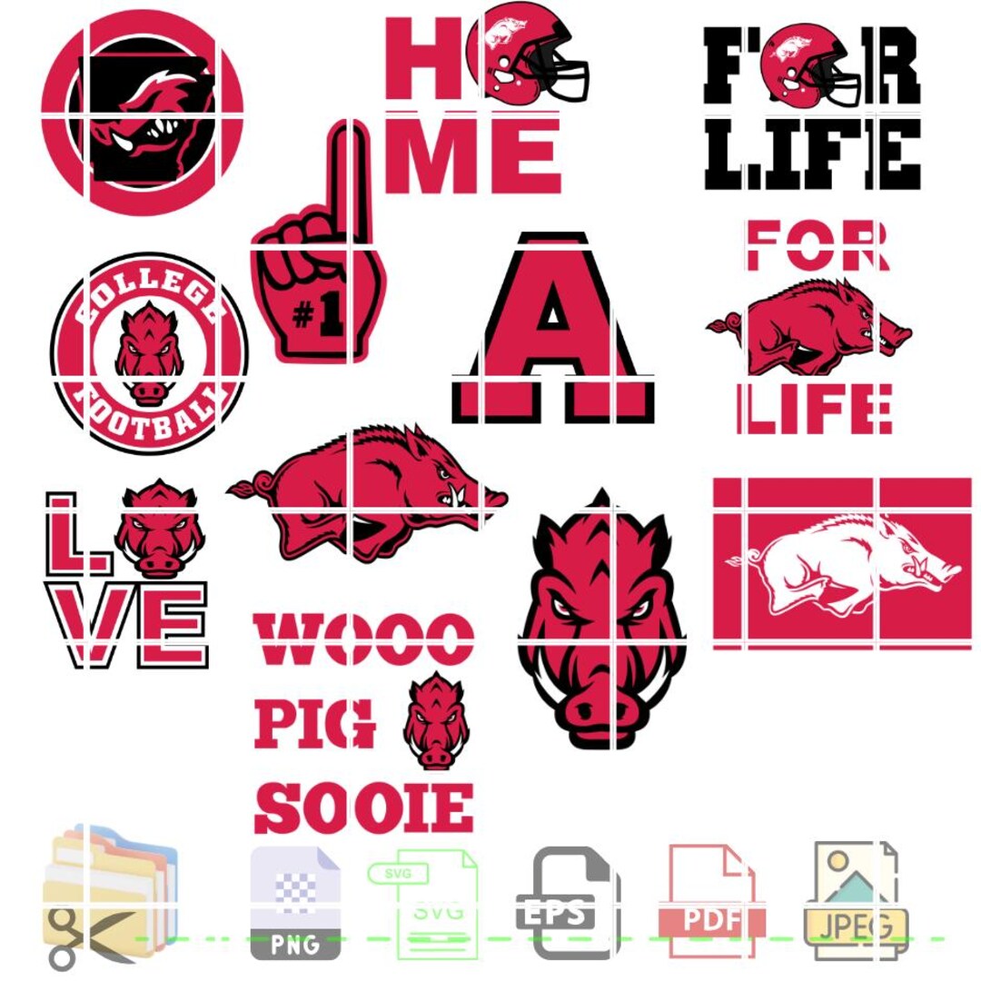 Razorback SVG, Razorback Art Print, Razorback Decal, Razorback DXF ...