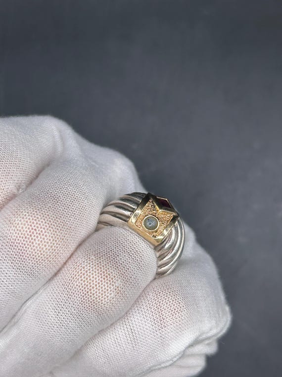 David Yurman Ring Renaissance Collection 14KT Gold An… - Gem