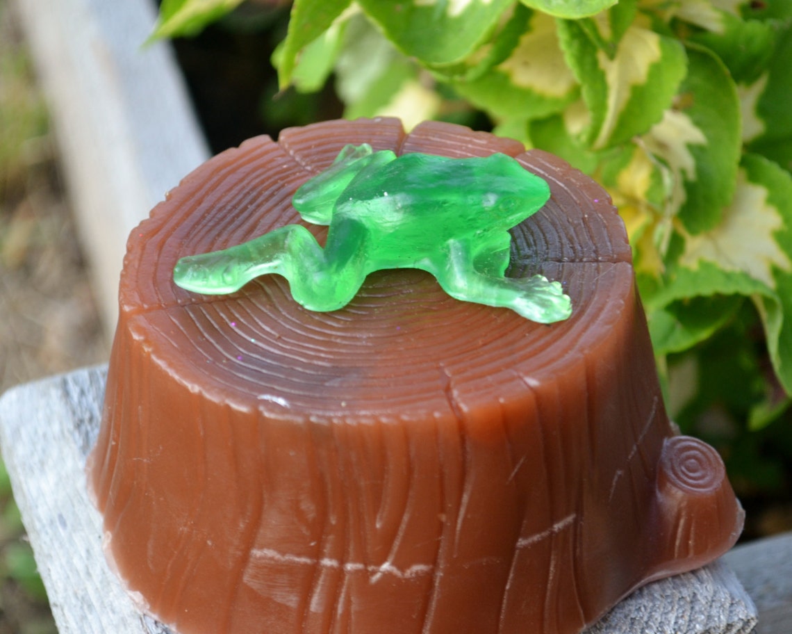 Childrens Soap Frog on a Log Novelty Kids Soap Frog Soap - Etsy