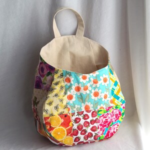 Pod Bag Fabric Basket-hanging Bag Patchwork Hanging Bag - Etsy
