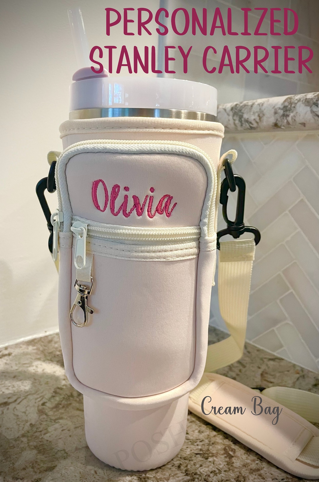 Personalized Stanley Bag/ Stanley Cup Bag/ Stanley Cup Carrier, Gift ...