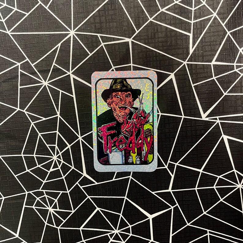 Retro Prism Prismatic Horror Vending Machine Sticker--freddy Krueger ...