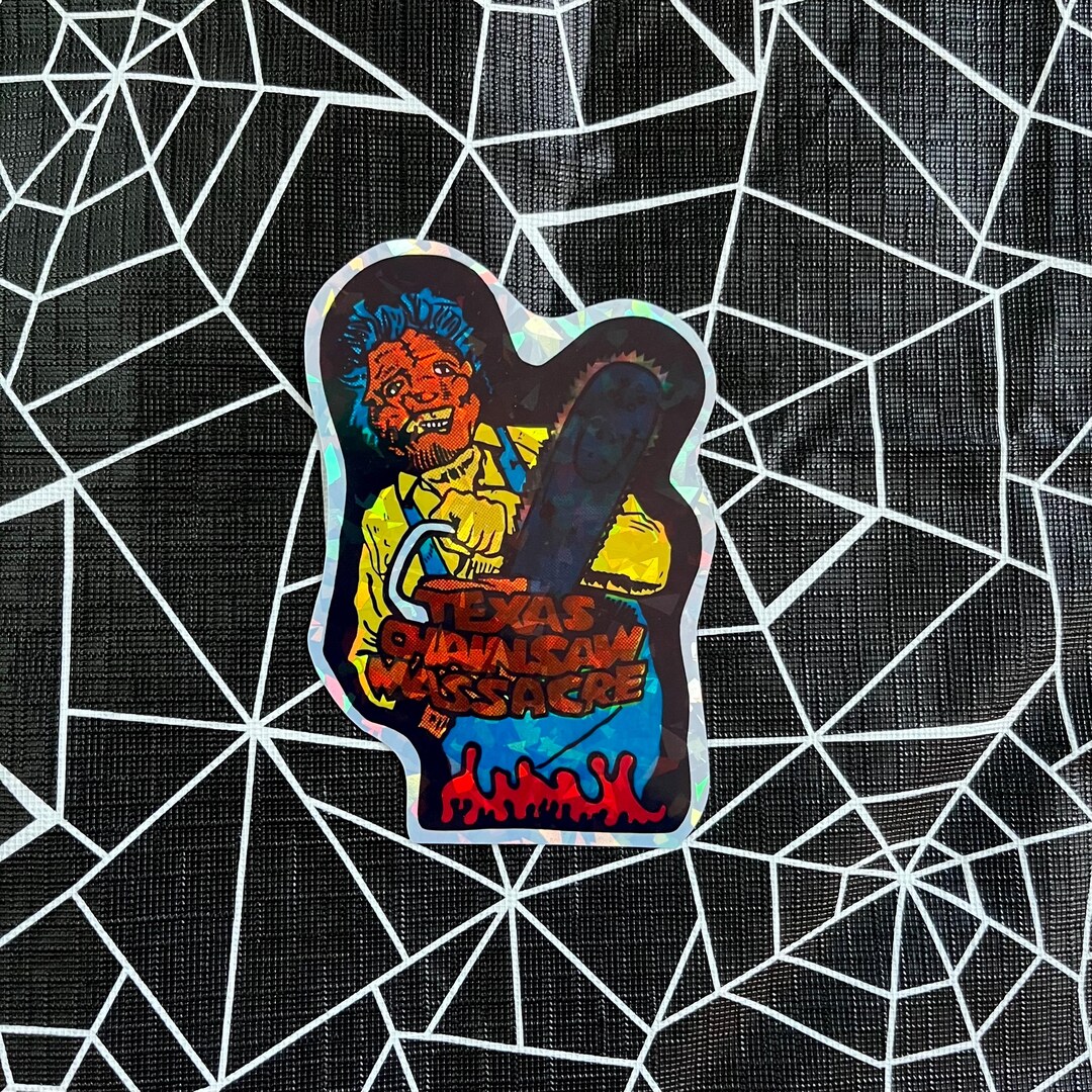 Retro Prism Prismatic Horror Vending Machine Sticker--leatherface ...