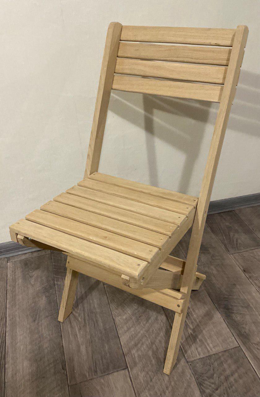 Folding Oak Chair , Natural Wood Stool , Handmade, Space Saving Seat ...