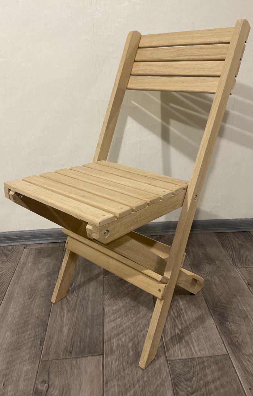 Folding Oak Chair , Natural Wood Stool , Handmade, Space Saving Seat ...