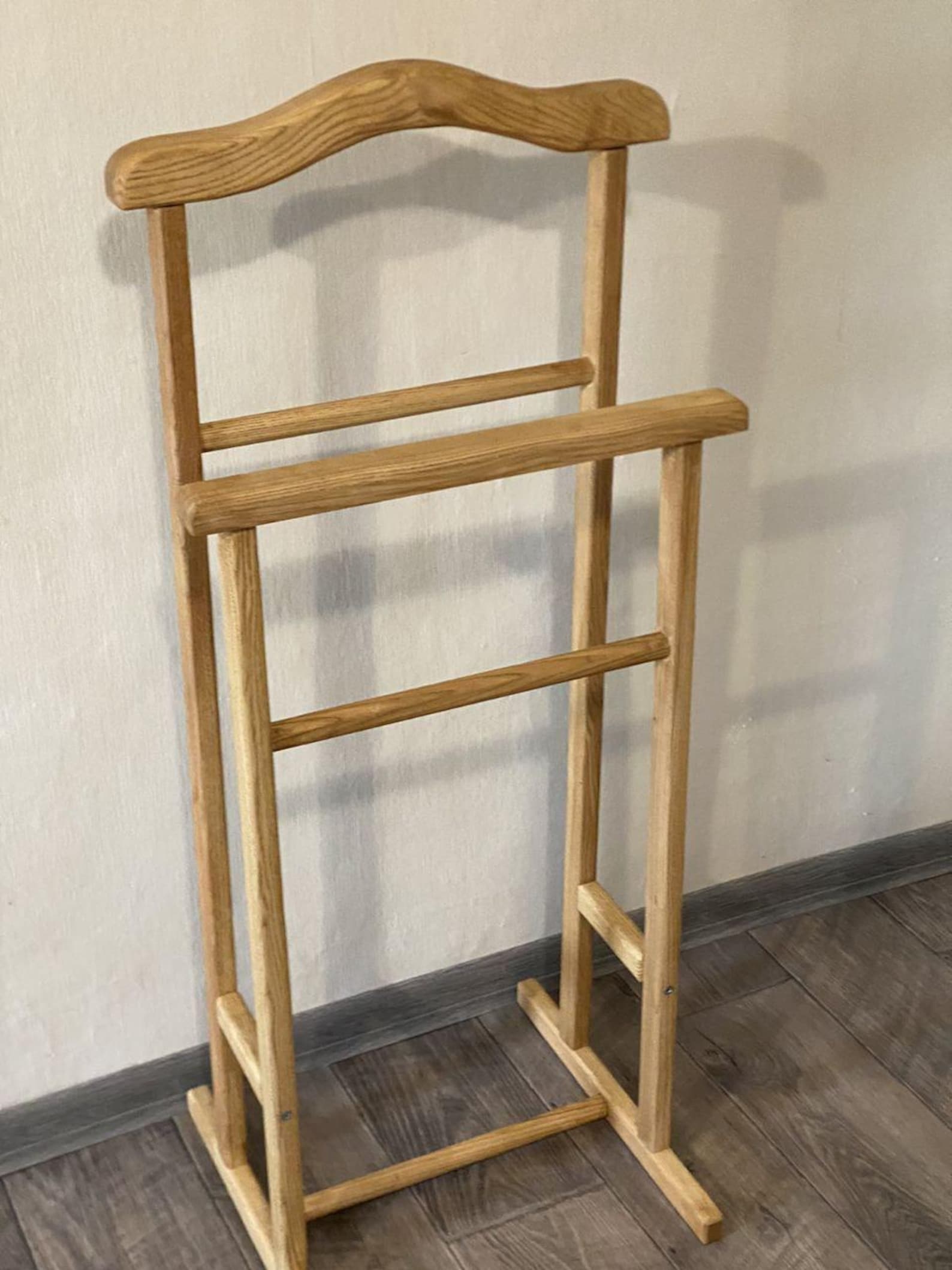 Wooden Clothing Rack, Valet Clothing, Mens Butler,floor Coat Rack ...