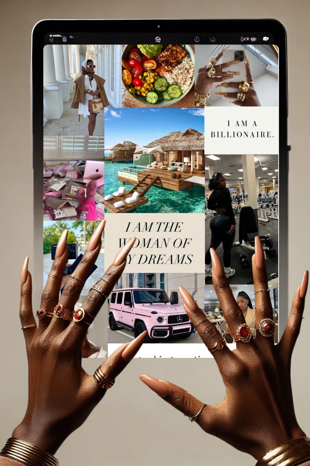 2025 Black Girl Luxury Vision Board Kit | Soft Life Digital Vision ...
