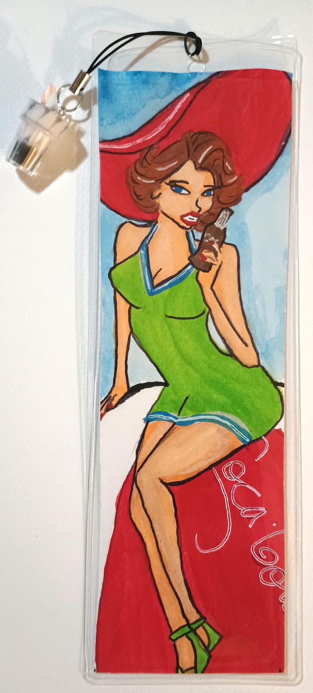 Coca Cola Girl Bookmark - Etsy