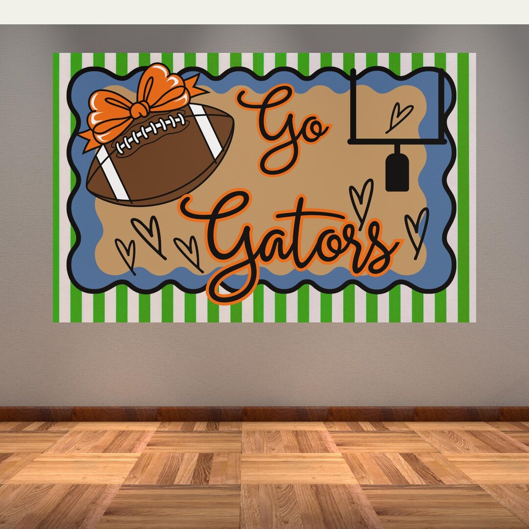 FLA Gators College Team Painted Banner | Sports Poster | Football ...