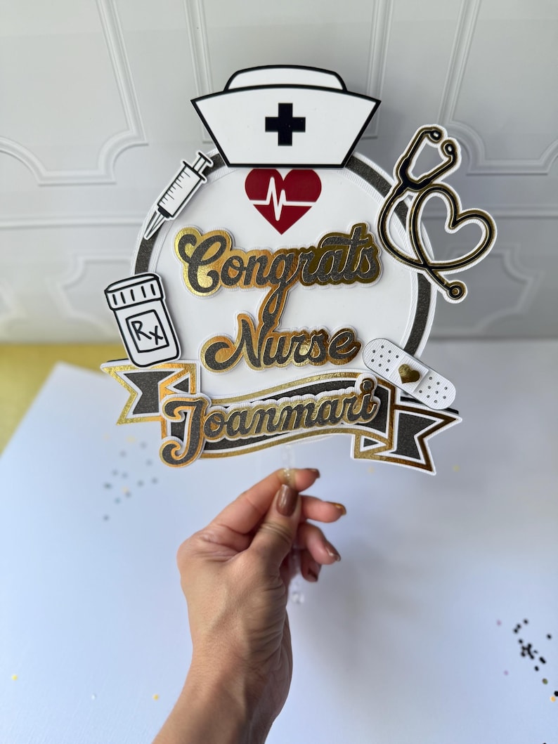 Nurse Cake Topper, Graduation, Appreciation Gift - Etsy