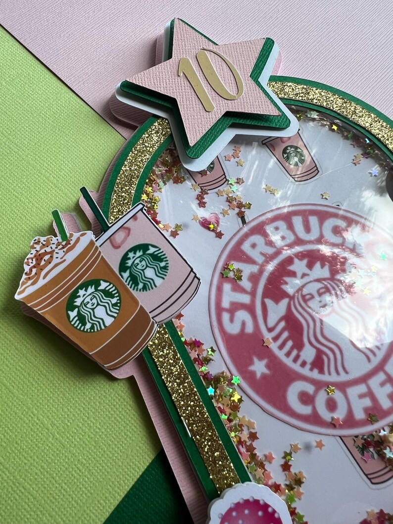 Coffee Theme Cake Topper/coffee Cake Topper/pink Coffee Cake Topper ...