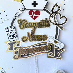 Nurse Cake Topper, Graduation, Appreciation Gift - Etsy