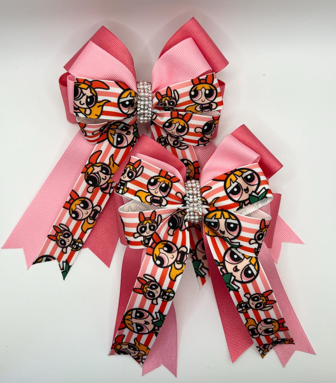 Powerpuff Girls-blossom Equestrian Show Bows - Etsy