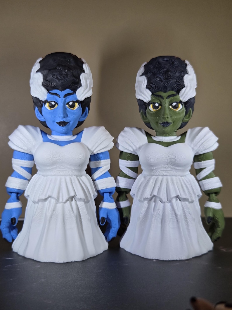 Articulated 3D Printed Bride of Frankenstein - Etsy
