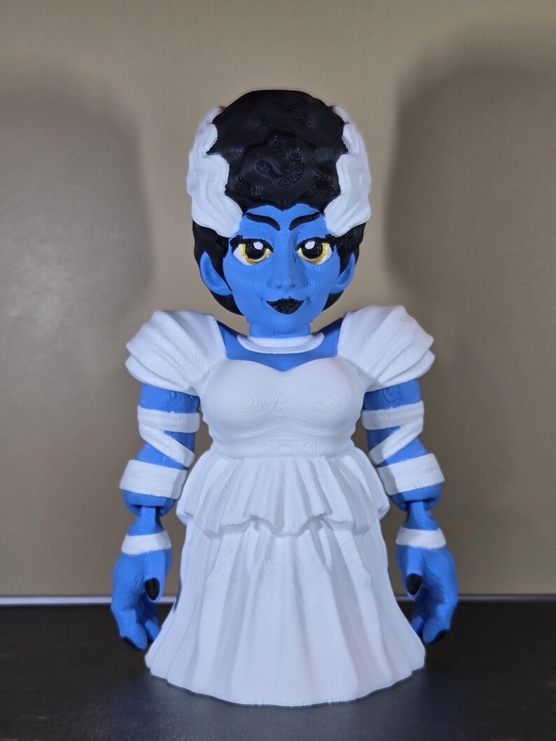 Articulated 3D Printed Bride of Frankenstein - Etsy