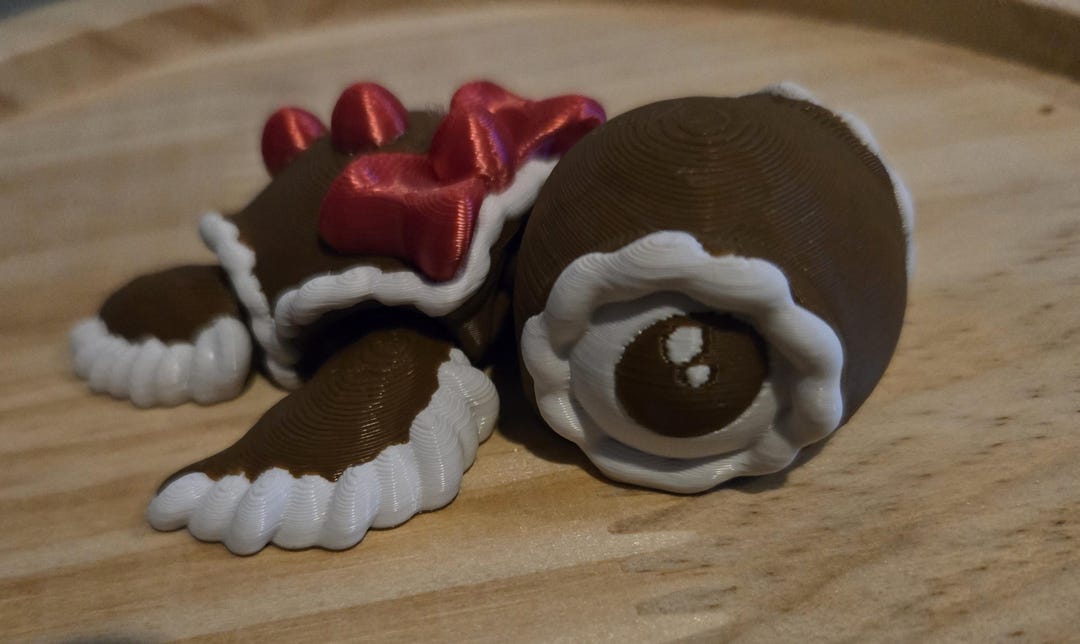 Articulated 3D Printed Gingerbread Turtle - Etsy
