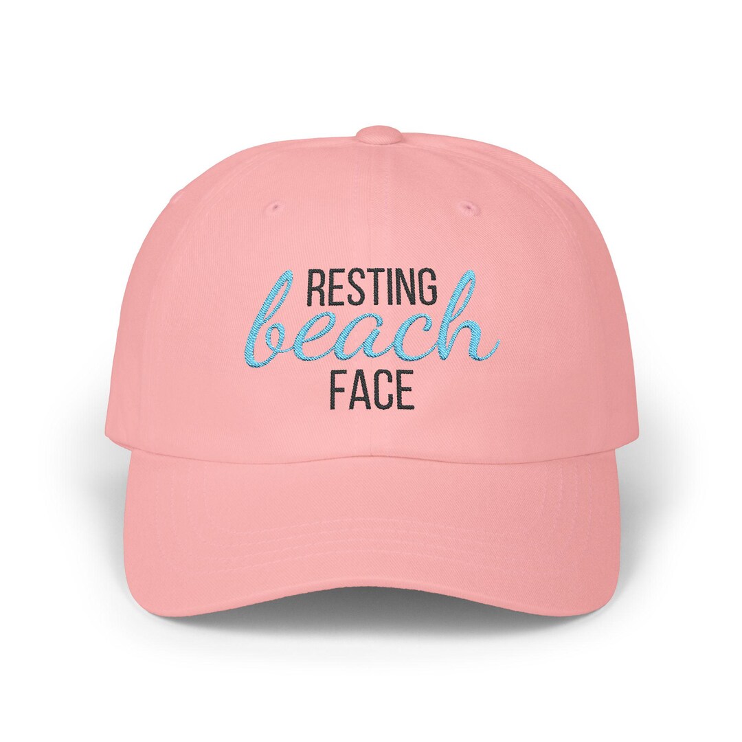 Embroidered Resting Beach Face Hat, Embroidered Sun Hat, Summer Cap ...