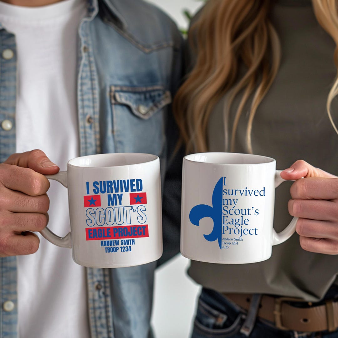 Custom "i Survived My Scout's Eagle Project" Ceramic Mug, Great Gift ...