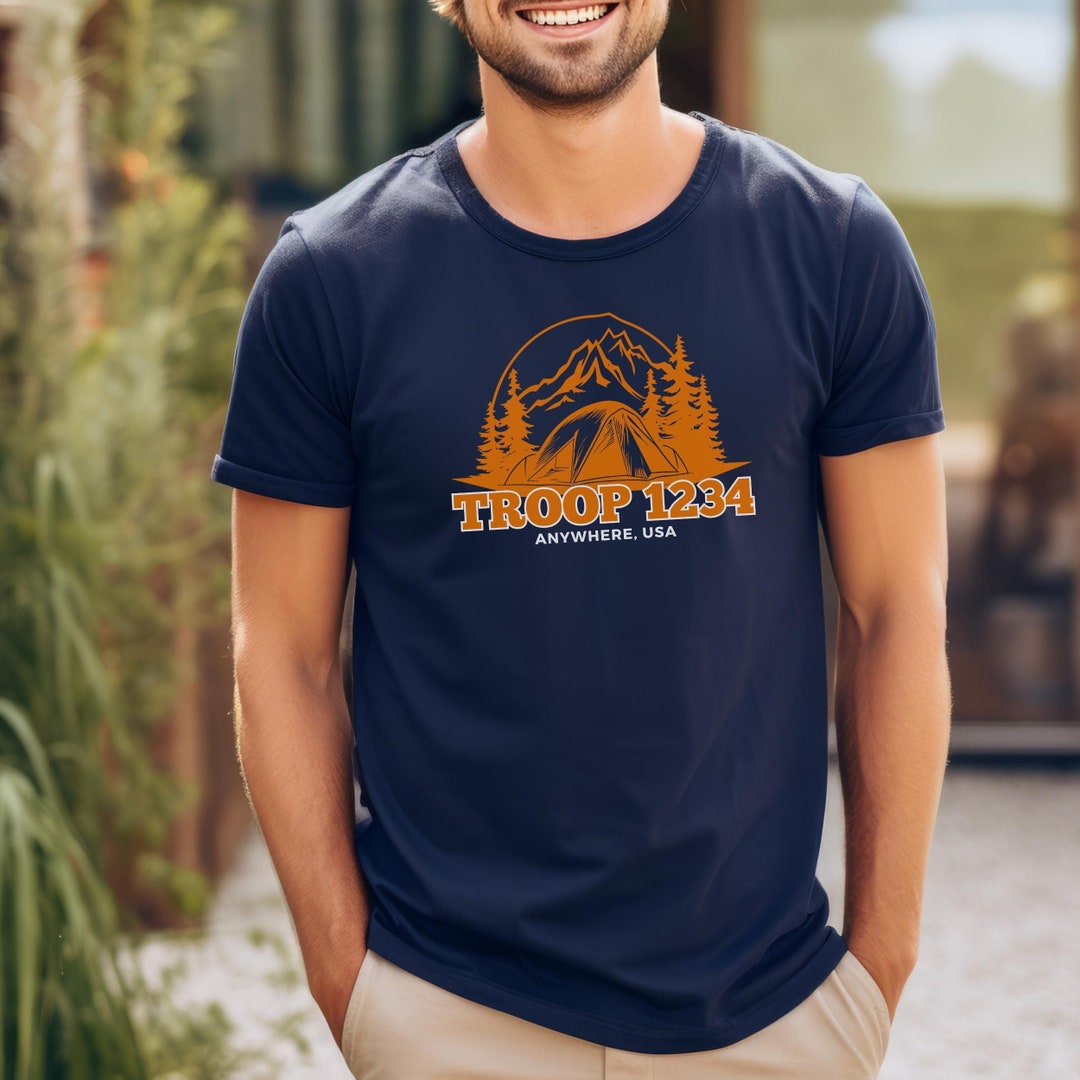 Mountain Scouting Custom Troop Tee, Hiking Adventure Long or Short ...