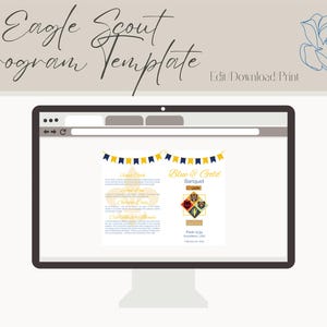 Blue and Gold Banquet Program Order of Events Custom, Scouts, Party ...