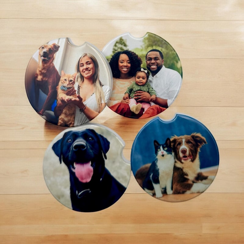 Custom Personalized Ceramic Car Coasters - Etsy