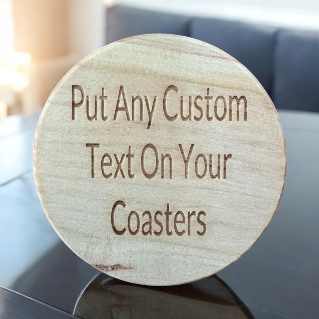Engraved Wood Coasters - Corporate Gifts With Logo - Custom Coasters ...