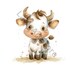 Cute Watercolor Animal Clipart, 20 Cute Animal PNG, Commercial Use ...