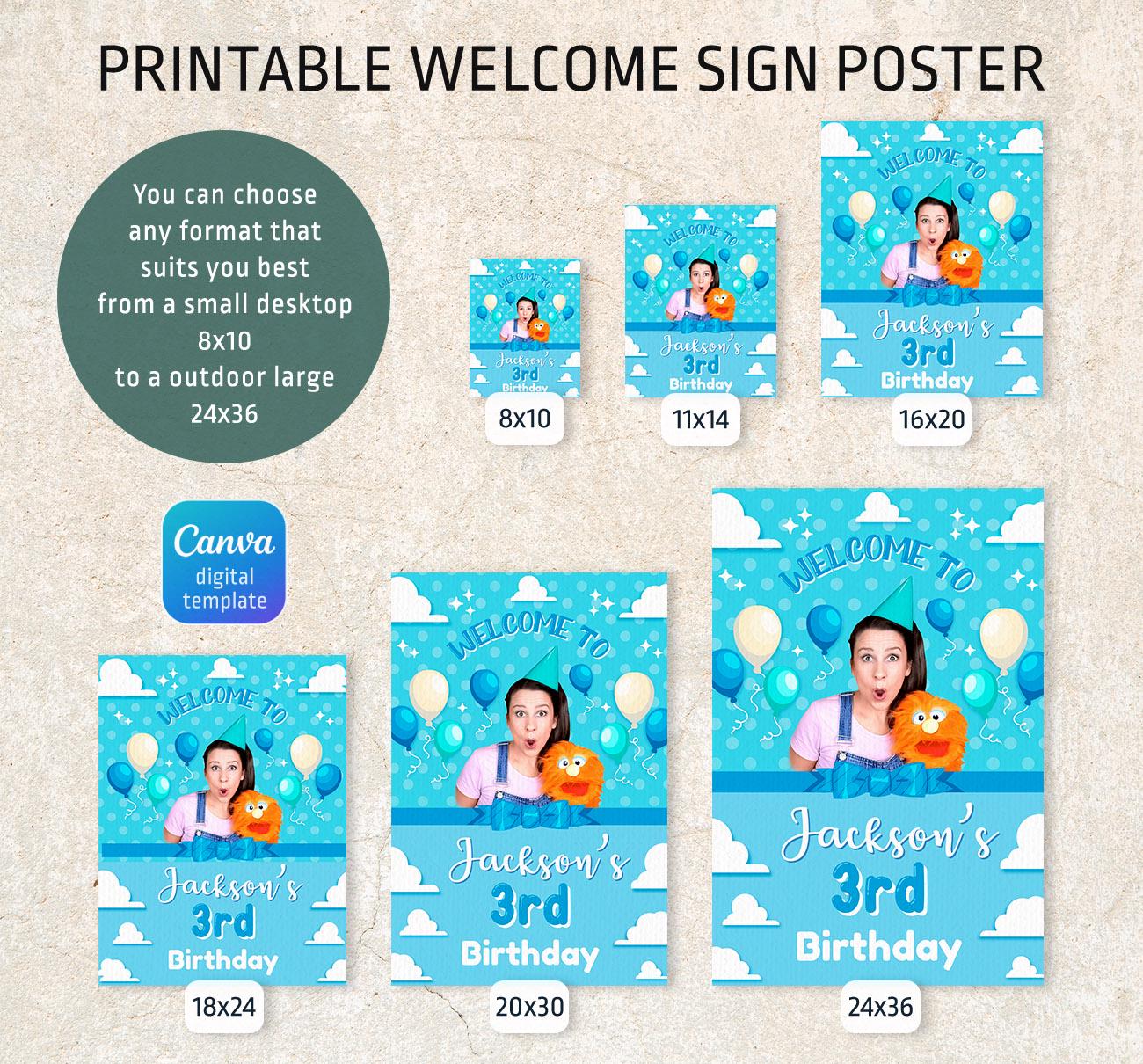 Ms Rachel Welcome In, Ms Rachel Welcome Sign, Printable Editable Girl ...