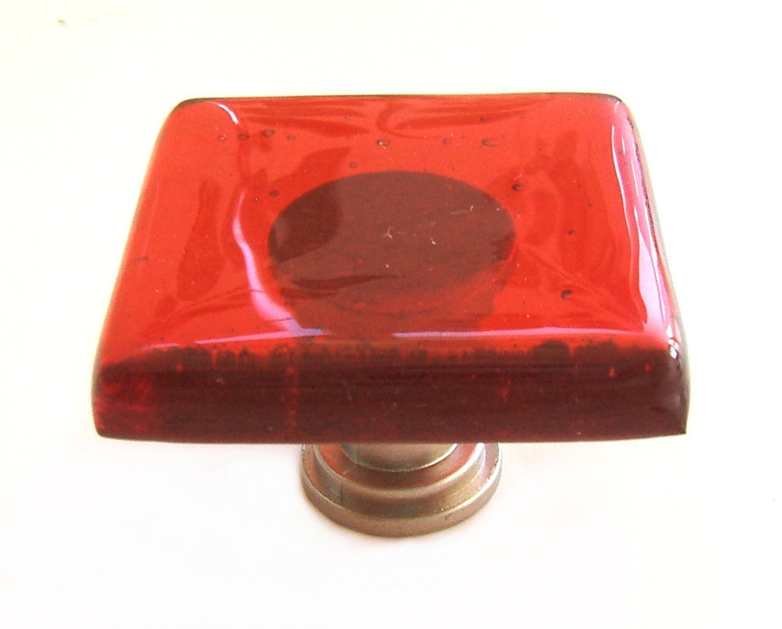 Red Glass Cabinet Handle or Drawer Pull Hardware Custom - Etsy