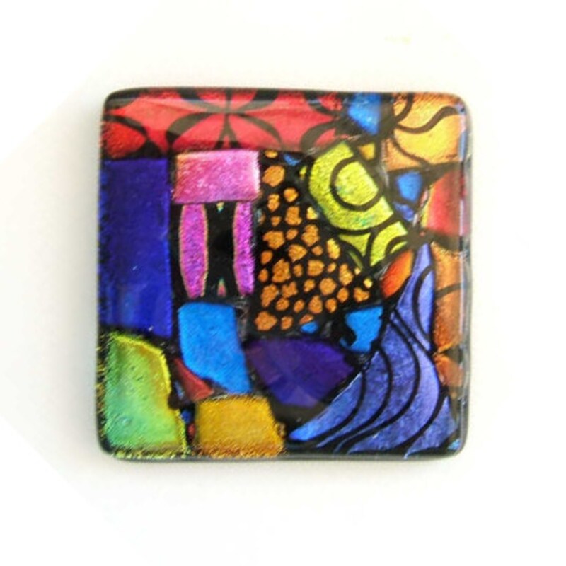 Dichroic Glass Knobs - Etsy