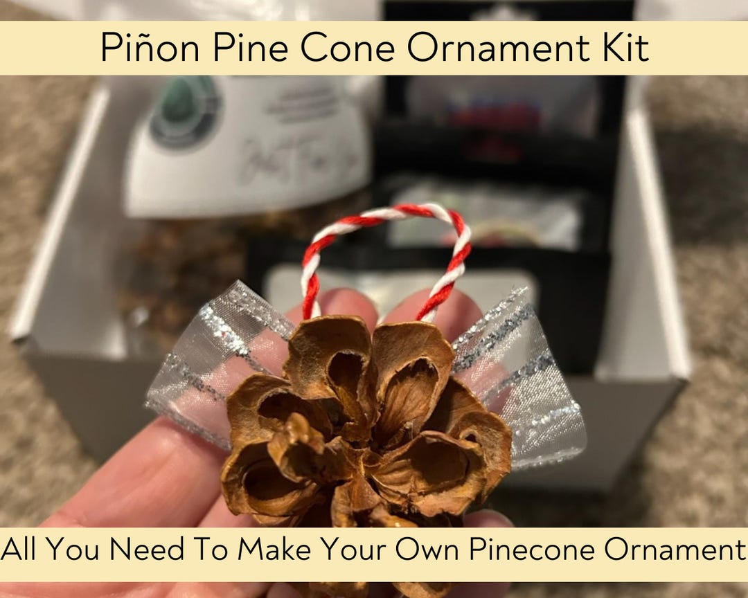 DIY Piñon Pinecone Ornament Kit – Rustic Holiday Decor Craft Kit With ...