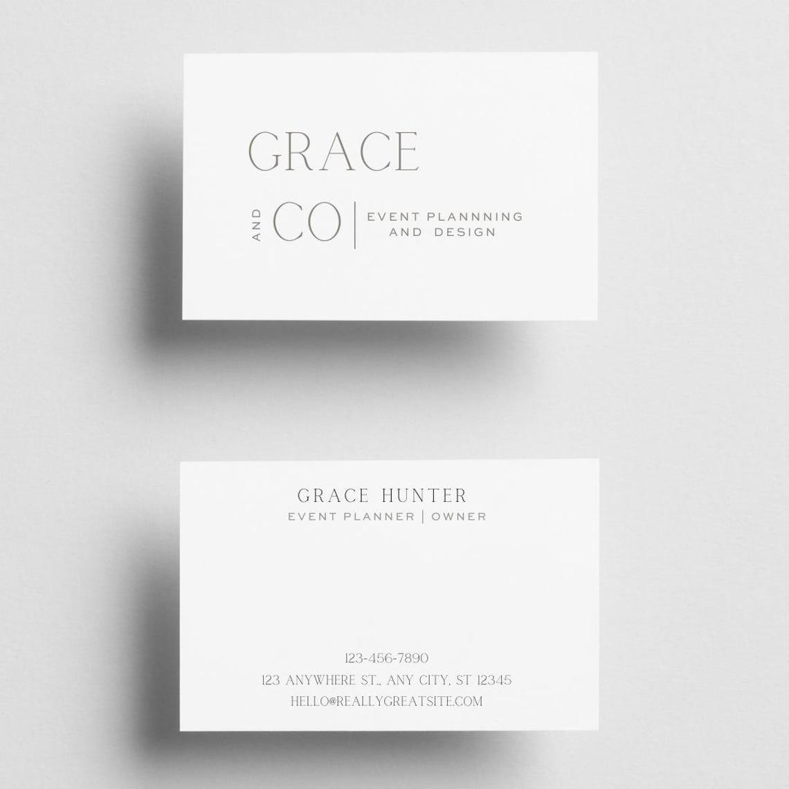 CANVA Business Card Template | Minimal Business Card | Modern Business ...