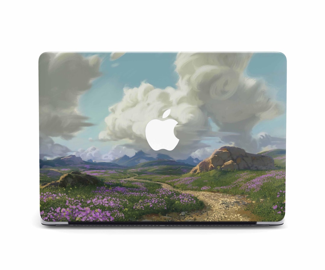 Hard MacBook Case Lavender Valley Landscape Spring Cloudy Art MacBook ...
