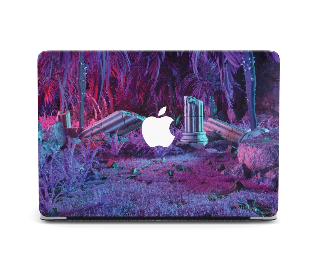 Vaporwave Fallen Coloumn Neon 2010s Art Hard MacBook Hard Case Cover ...