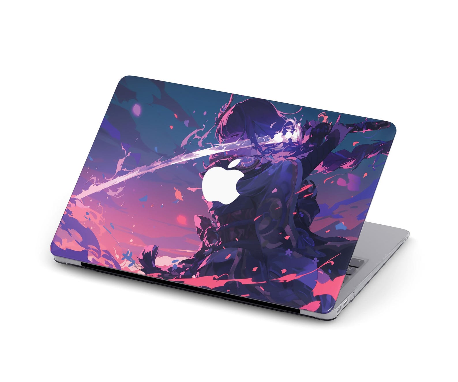 Hard MacBook Case Neon Samurai Art Vintage Lone Knight Art Design Case ...