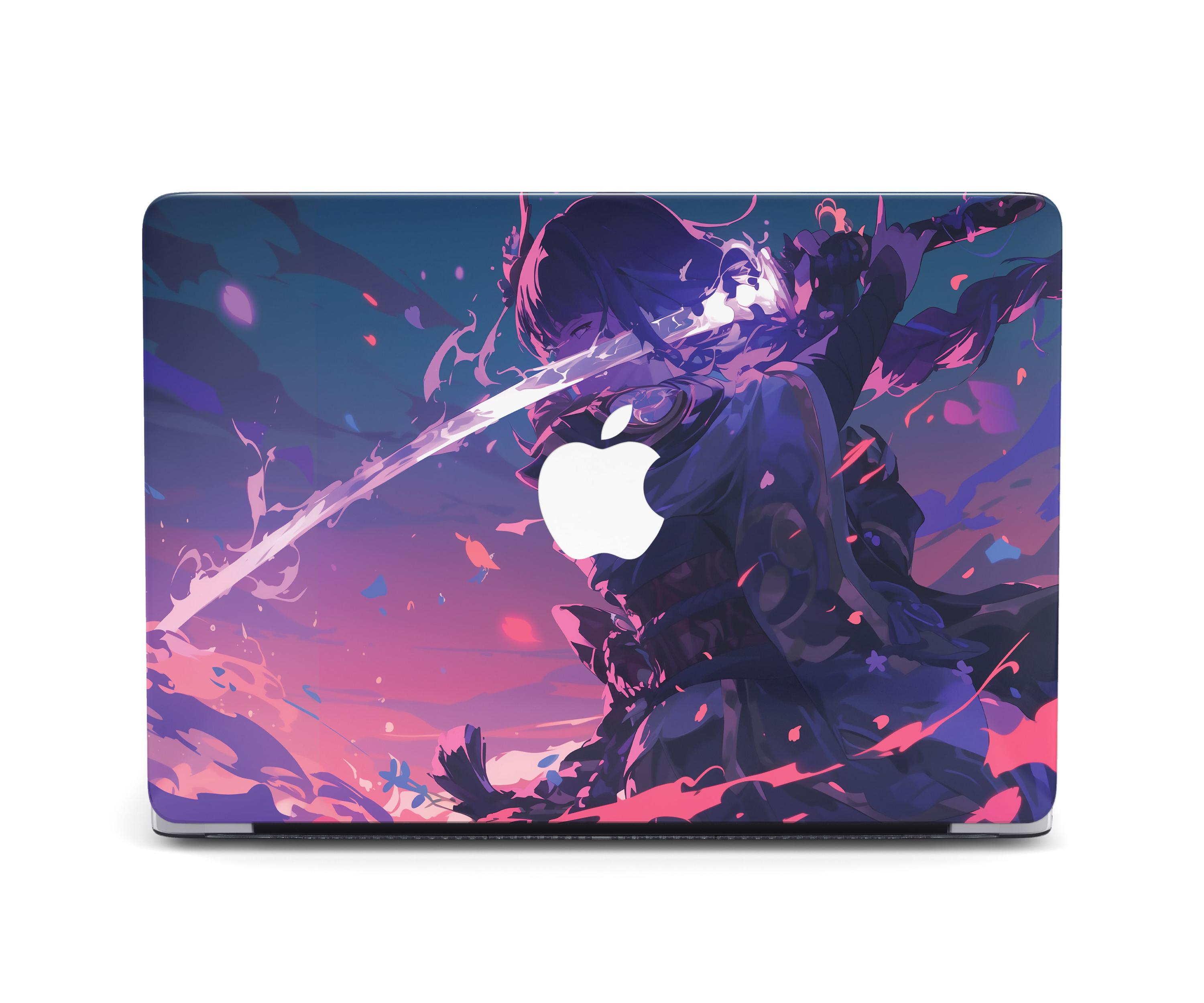 Hard MacBook Case Neon Samurai Art Vintage Lone Knight Art Design Case ...