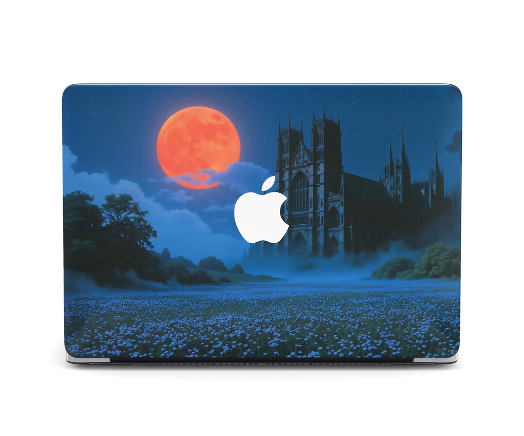 Fantasy Forest MMO Art Ancient Moon Castle Hard MacBook Case With Art ...