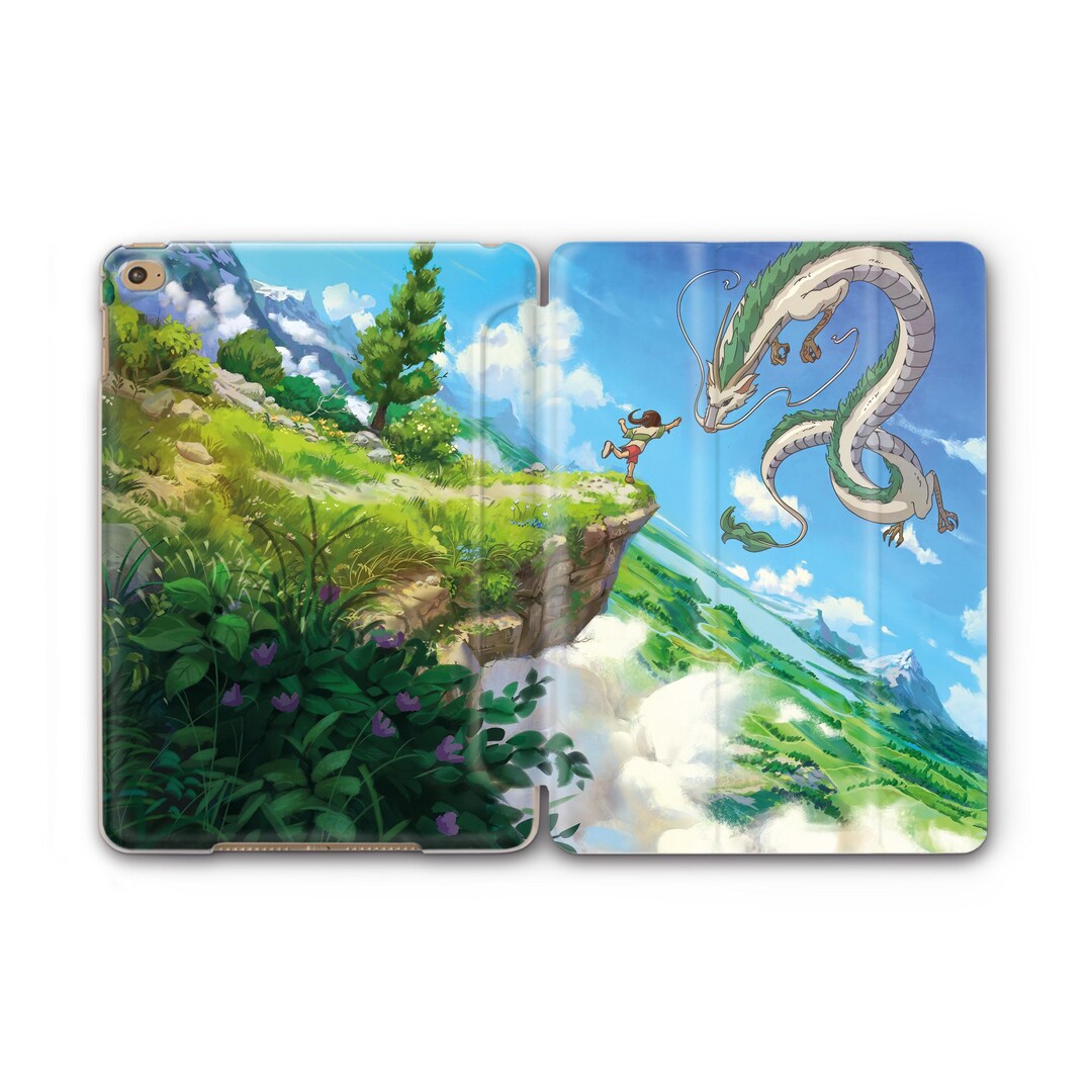 Dragon Fantasy Landscape Cliff Adventure Anime Style iPad Double Case ...