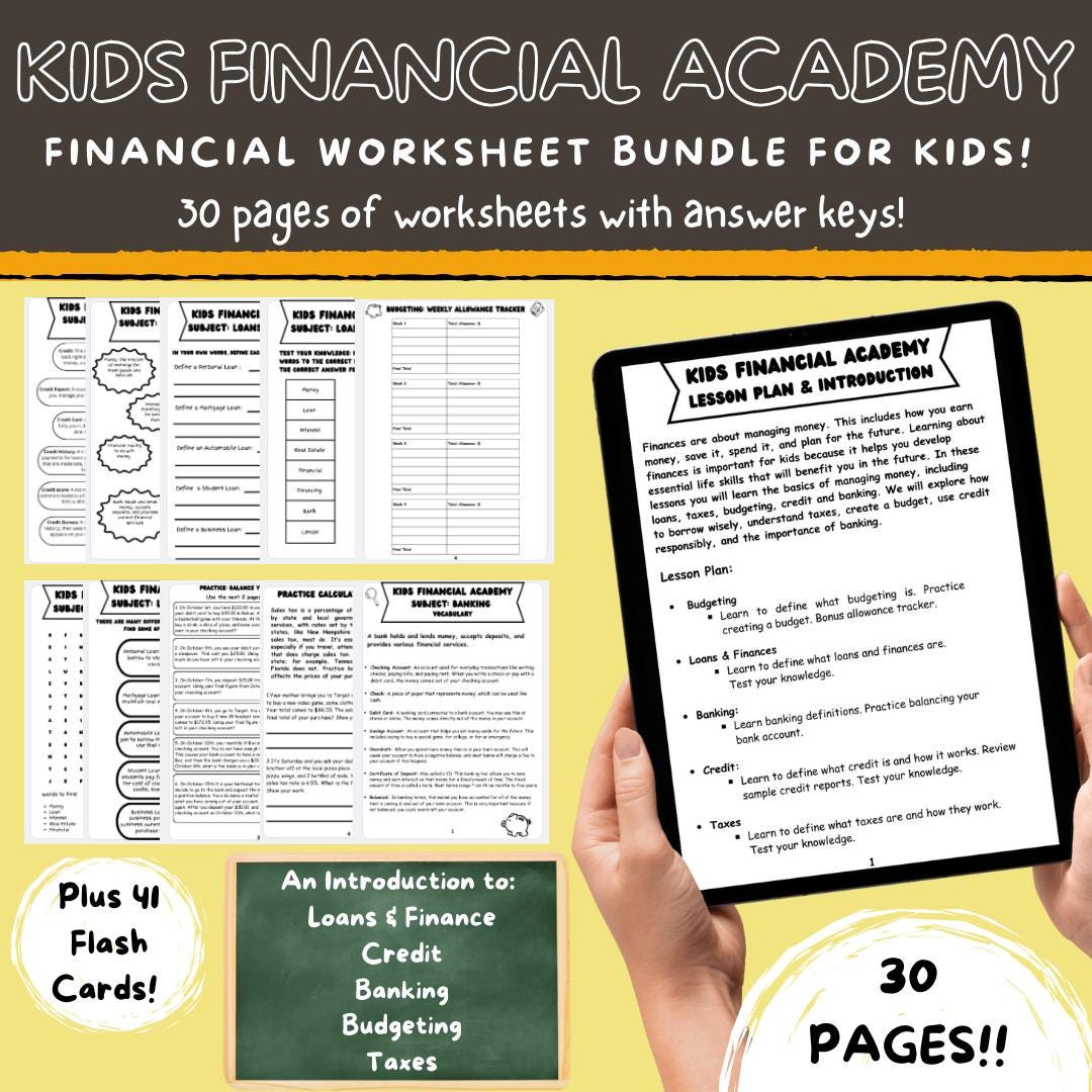 Financial Literacy Kids, Kids Money Activity, Learn About Money, Kids ...