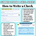 How to Write a Check Printable Activity,middle School Worksheet,kids ...